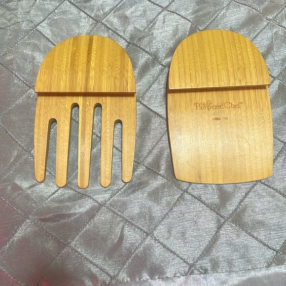 Pampered Chef | Kitchen | Pampered Chef Wooden Salad Tools | Poshmark